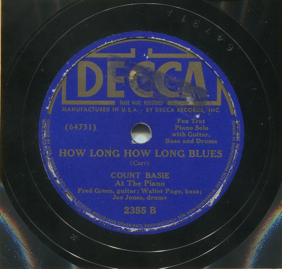COUNT BASIE ( Boogie Woogie / How Long Blues ) JAZZ 78 RPM RECORD | eBay
