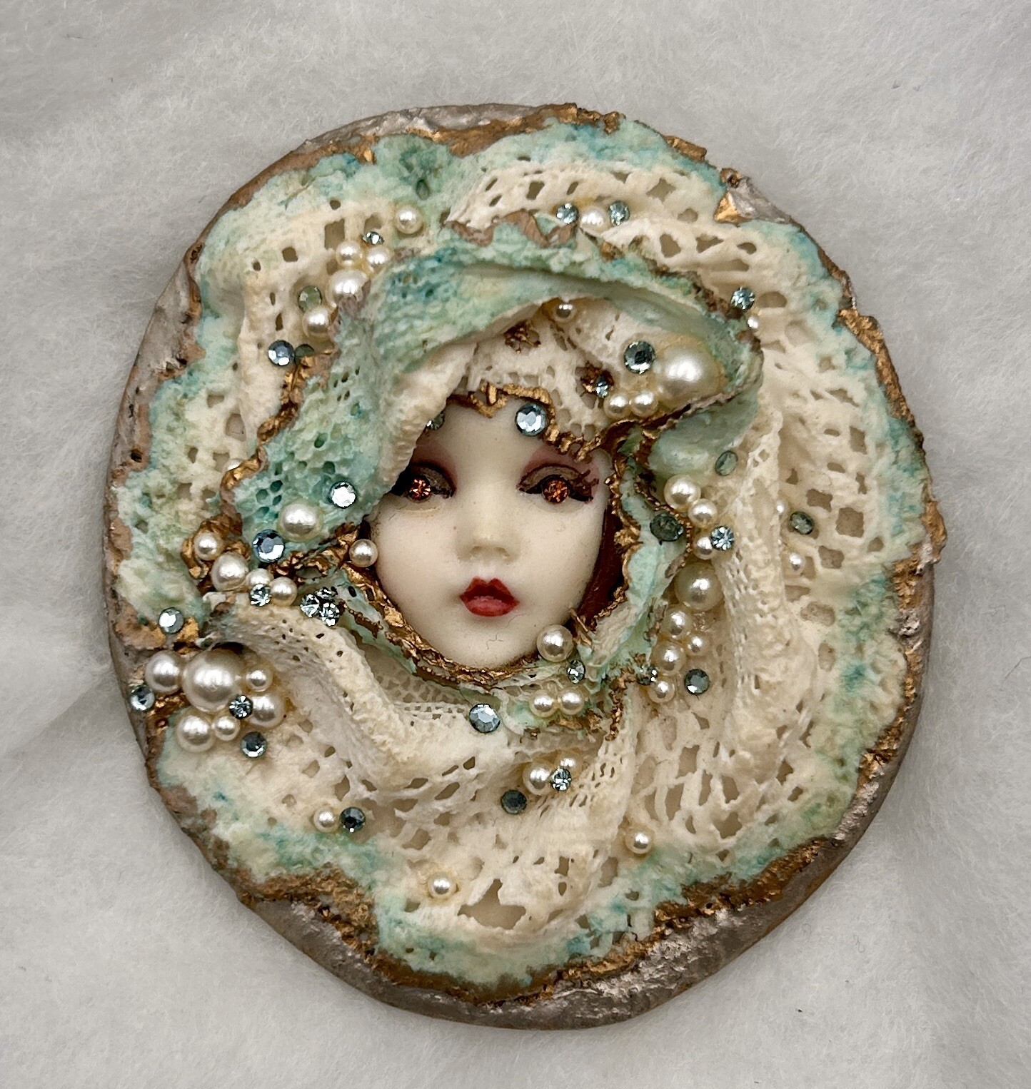 Erte inspired Brooch Pin Handmade by Eros Designs in … - Gem
