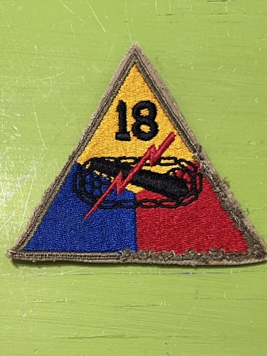 US Army Armored Tank Battalion Division Triangle Patch 18th | eBay