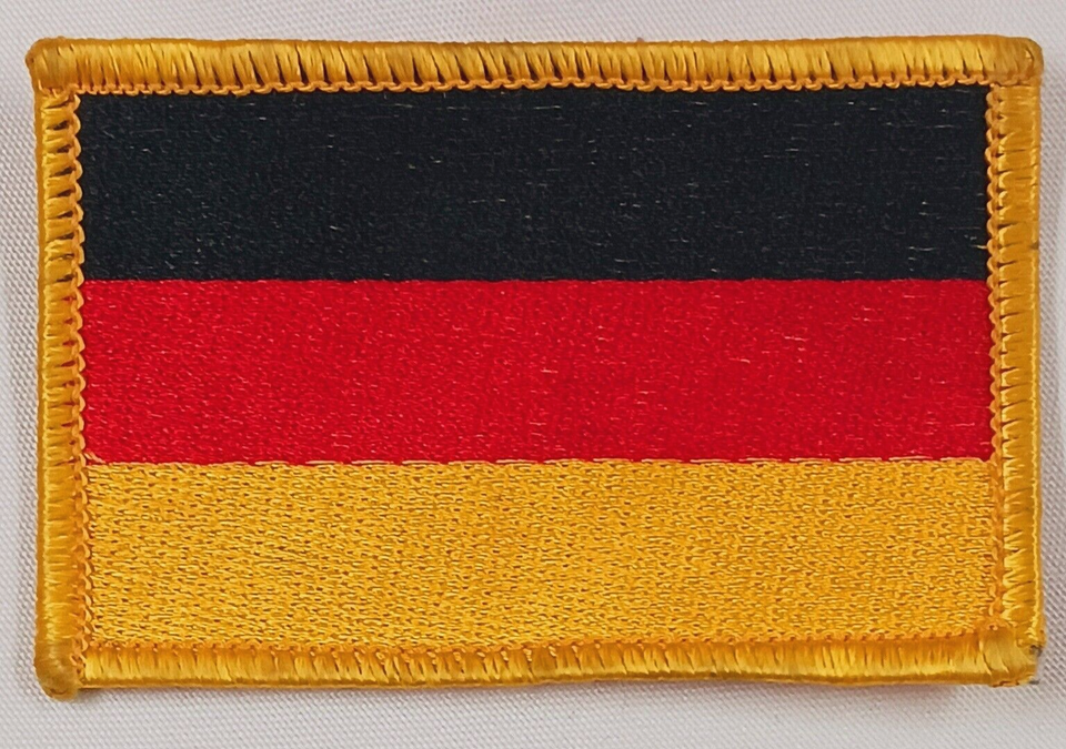 GERMAN GERMANY MILITARY FLAG UNIFORM SHOULDER PATCH 3.25" X 2" SEE PICS ...