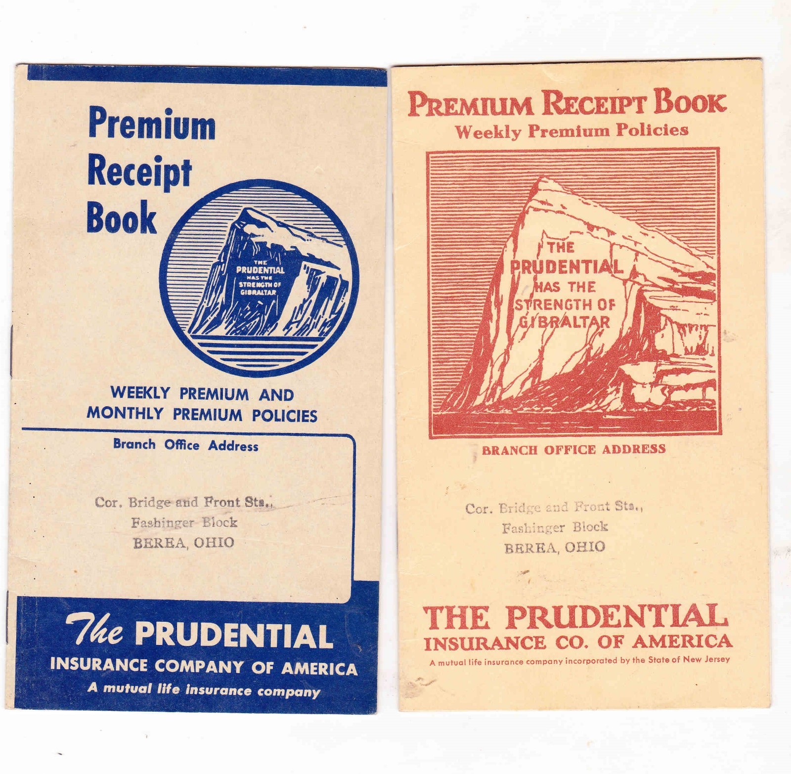 Antique 1949+1951 Prudential Insurance Company Premium Receipt Books | eBay