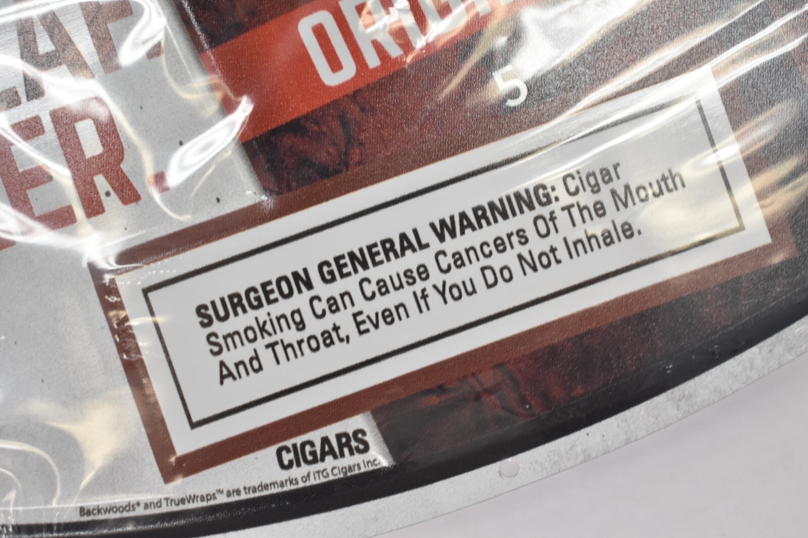 Backwoods True Wraps Aluminum Tin Sign | Grelly USA