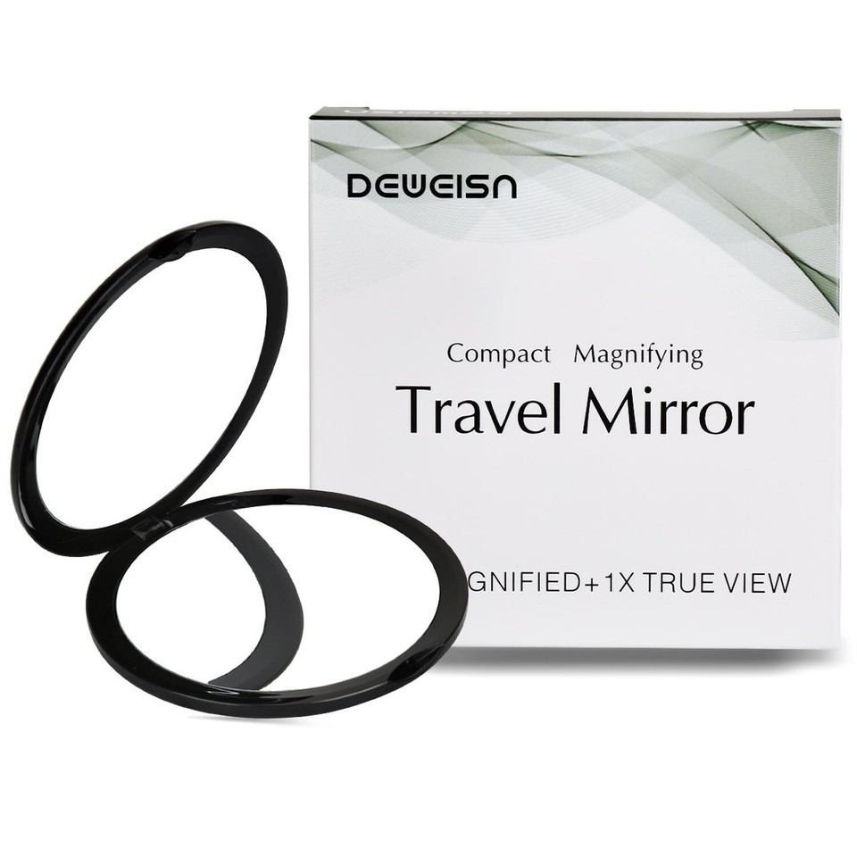 deweisn Magnifying Compact Cosmetic Mirror Elegant Pocket Handheld ...