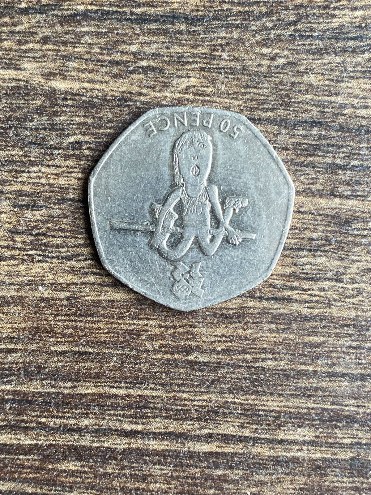 2011 50p BLUE PETER LONDON OLYMPIC GAMES 2012 RARE COIN READ ...