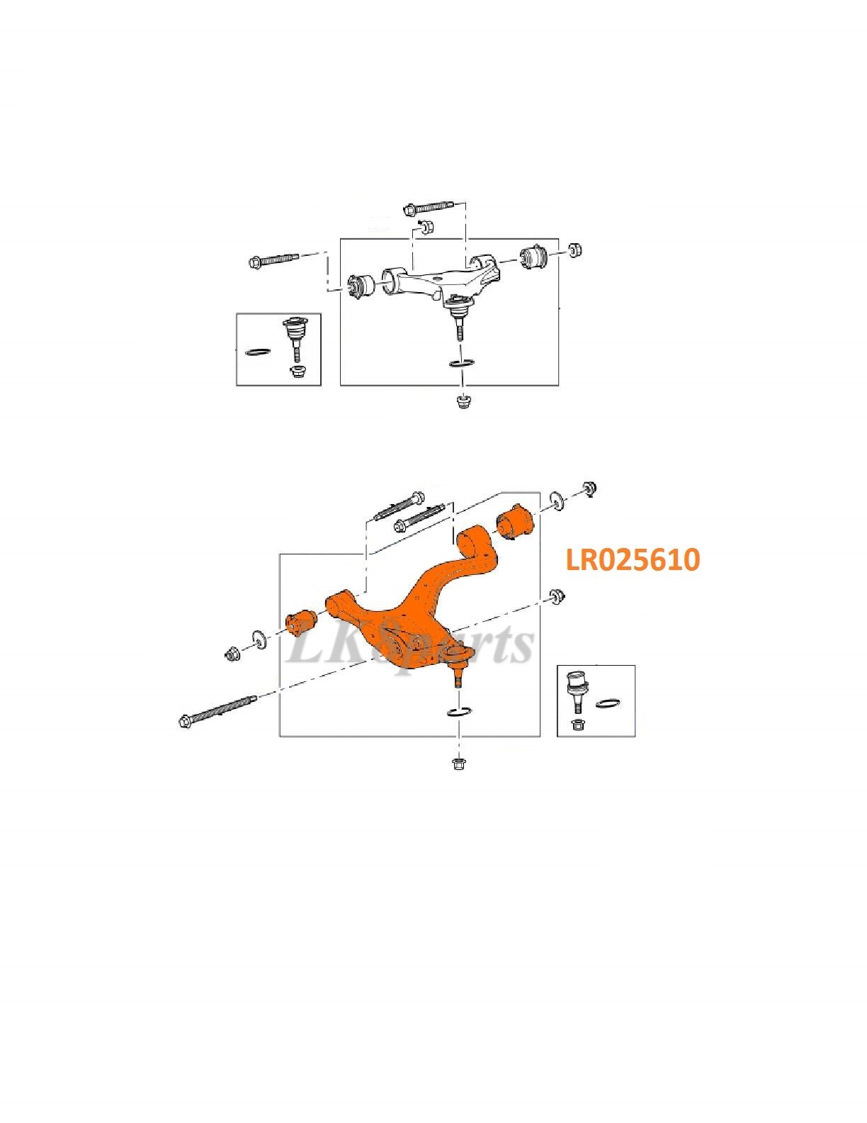 Land Rover LR4 10-12 Front Suspension with Air Lower Arm Right RH ...