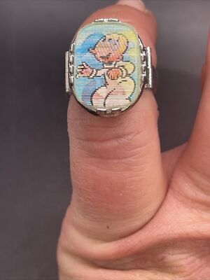 ORIGINAL 1960S POPEYE & SWEE' PEE VARI-VUE PLASTIC PREMIUM CHARM ...