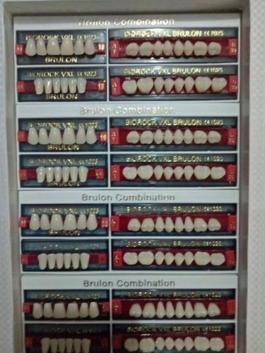 BIOROCK Quality Teeth Set for Acrylic & Flexible Dentures by(4 sets in ...