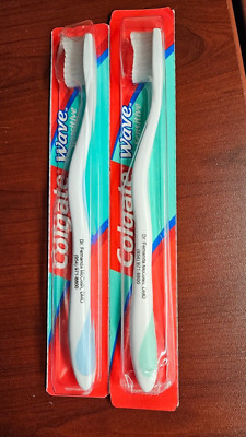 2 Colgate Wave Sensitive Toothbrushes (light blue and light green) | eBay