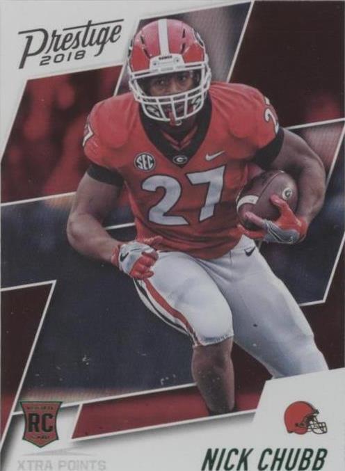 2018 Panini Prestige - Rookie Nick Chubb #219 Xtra Points Green (RC ...