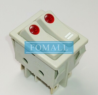 2Pcs New DRH-2415 Double Button Rocker Switch 6 Pins 16A 250VAC T125 ...