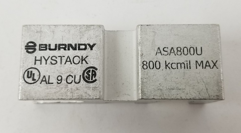 10 BURNDY ASA800U Hystack Terminal Stacking Adapter Al/Cu 2-Slot 800 ...