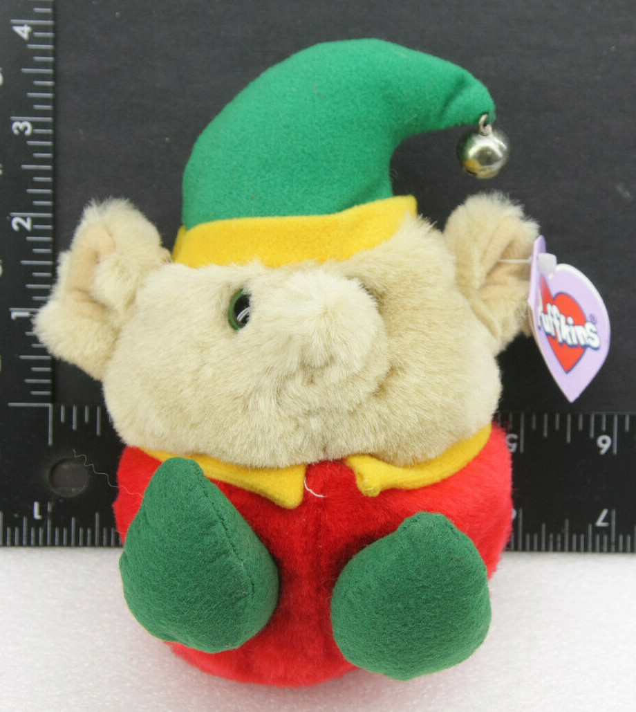 Puffkins "Elvin" Elf Stuffed Toy w/Bell #6704 Christmas 1999 NEW Old ...
