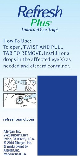 Refresh Plus Lubricant Eye Drops, Preservative Free, Single Use ...