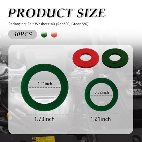 40PCS Felt Car Battery Terminal Protector,Positive and Negative Felt ...