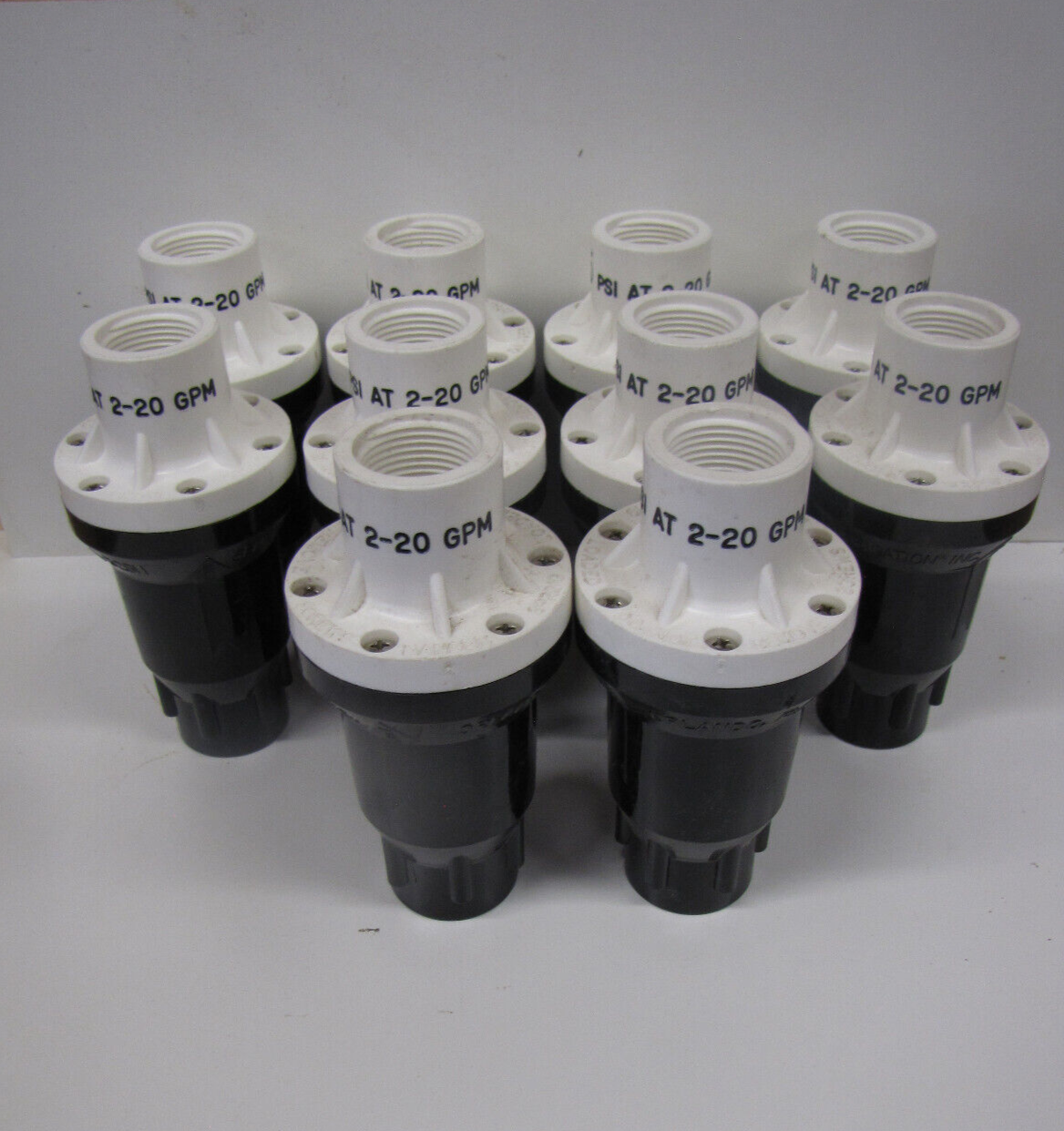 Lot of 10 Senninger 30 PSI Medium Flow 2-20 gpm Pressure Regulators 3/4 ...