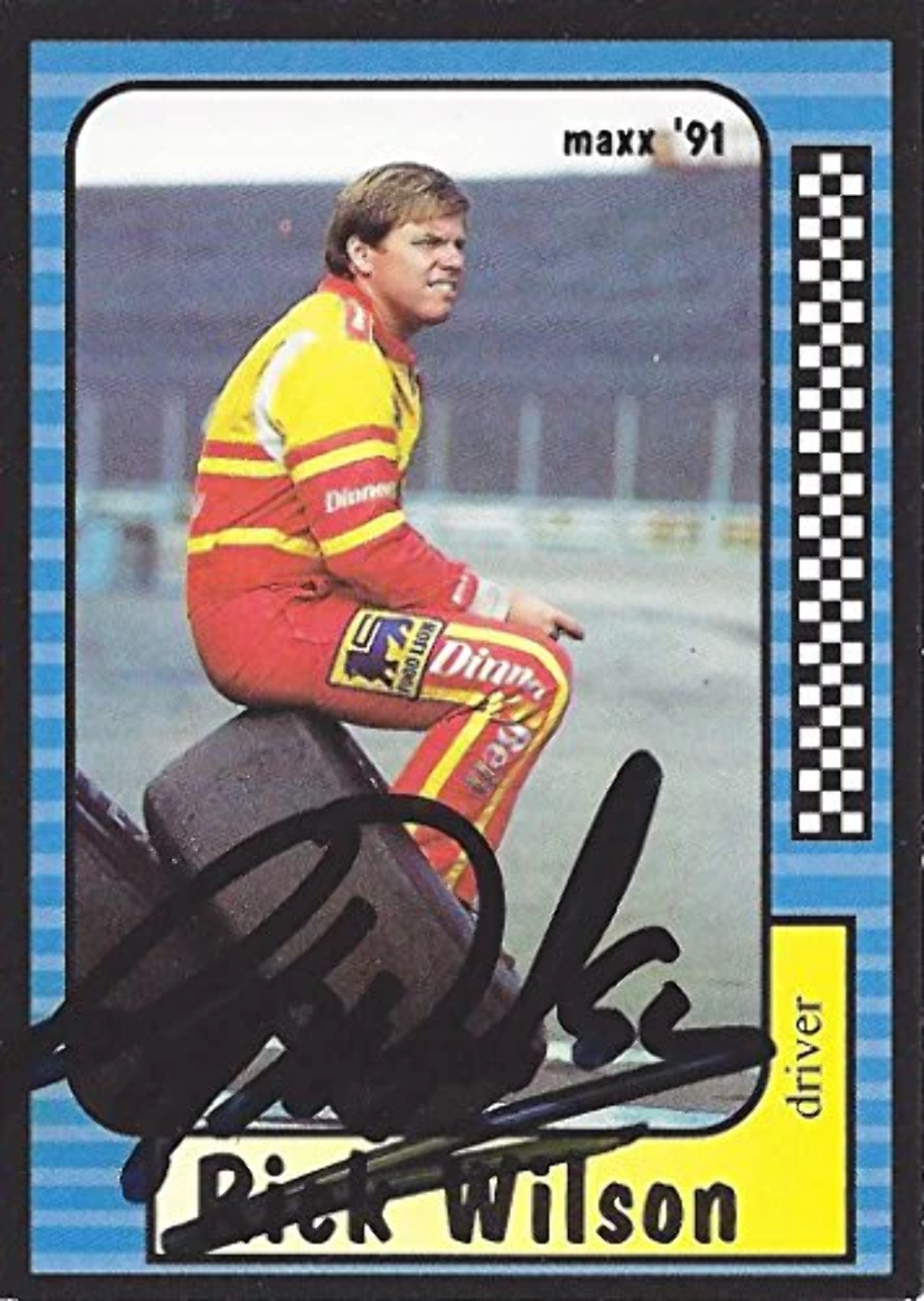 AUTOGRAPHED Rick Wilson 1991 Maxx Racing (Food Lion Driver) Winston Cup ...