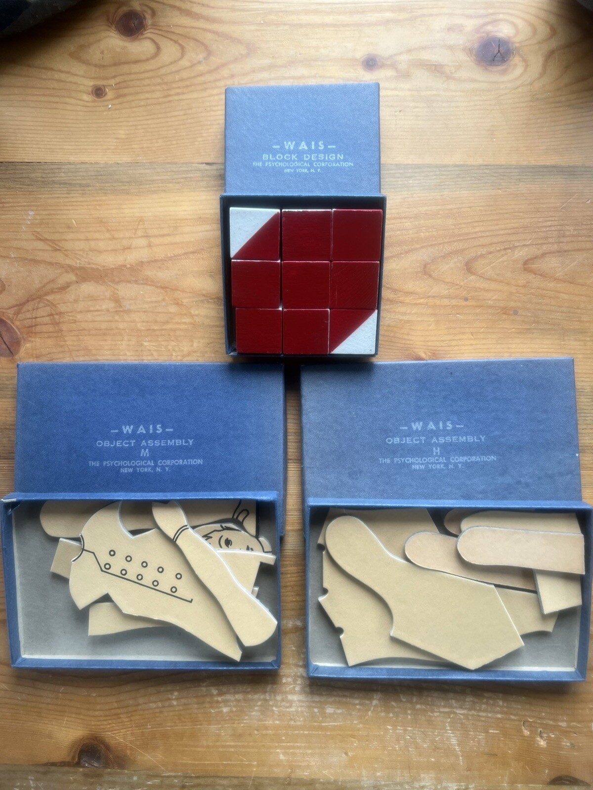 Vntg. WAIS Psychology Tools - Object Assembly and Block Design ( West ...