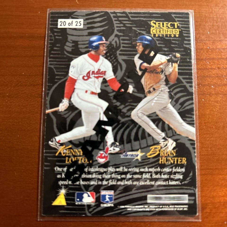 1996 Select Certified Edition Sample Brian Hunter Kenny Lofton #20 ...