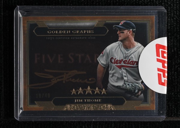 2020 Topps Five Star - Golden Graphs #GG-JTH Jim Thome /40 (AU) for ...