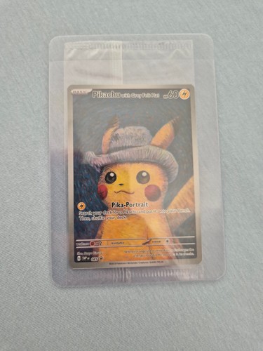 Pokemon Pikachu with Grey Felt Hat Promo Card SVP 085 VAN GOGH - SEALED ...