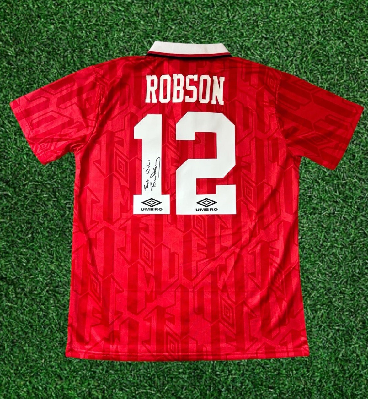 BRYAN ROBSON GENUINE SIGNED MANCHESTER UNITED 92/94 HOME SHIRT | eBay