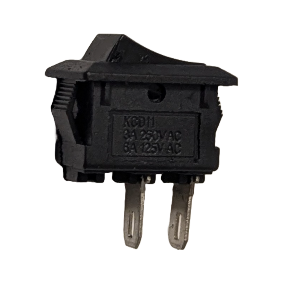 10PCS Mini Rocker Switch 2 Pin ON-OFF SPST 125VAC/6A 250VAC/3A Black ...