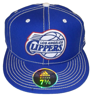 Adidas Los Angeles Clippers Flat Brim Fitted Blue Hat - Size 7 3/8 | eBay