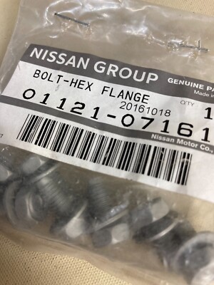 OEM NISSAN Genuine (LOT OF 7) BOLT 01121-07161 | eBay