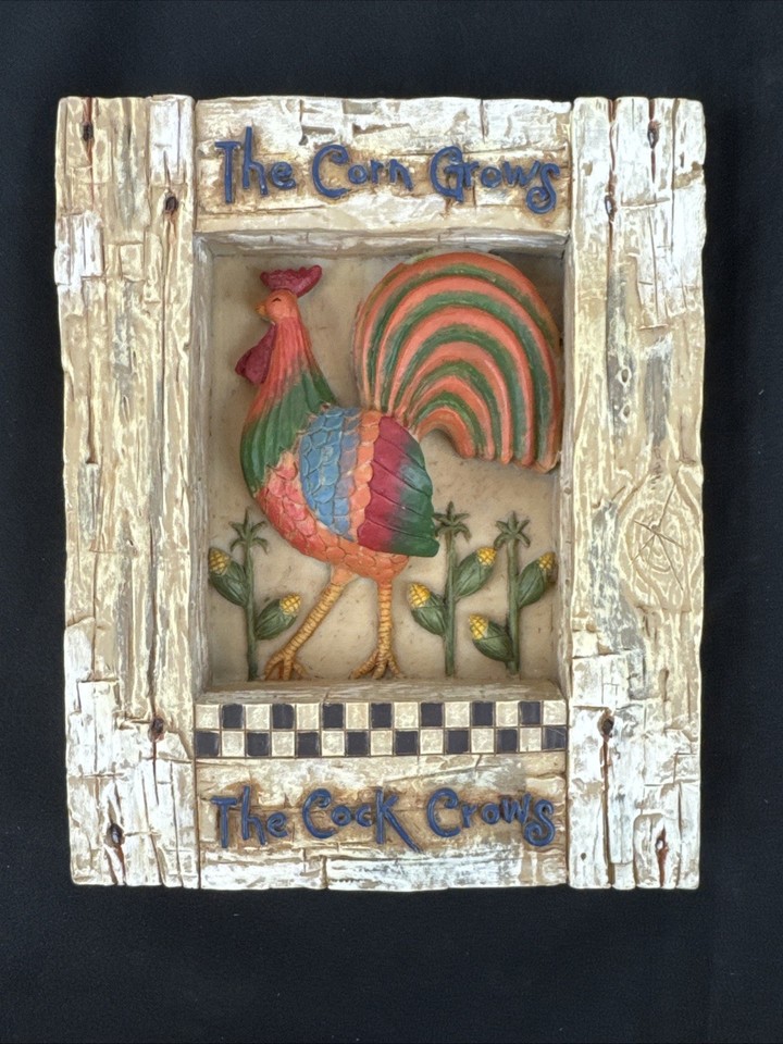 Jim Shore Garden Artistry Plaque “The Corn Grows, The Cock Crows” 2001 ...