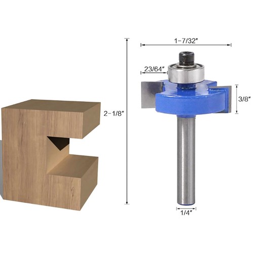 3/8inch Height Rabbeting Router Bit 1/4 Inch Shank Woodwork Milling ...