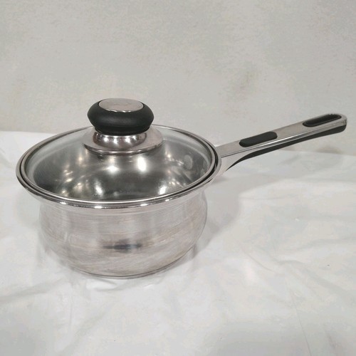 Oneida Immaculate Saucepan Pot Pan 18/10 Stainless Steel 1 Qt w Glass ...