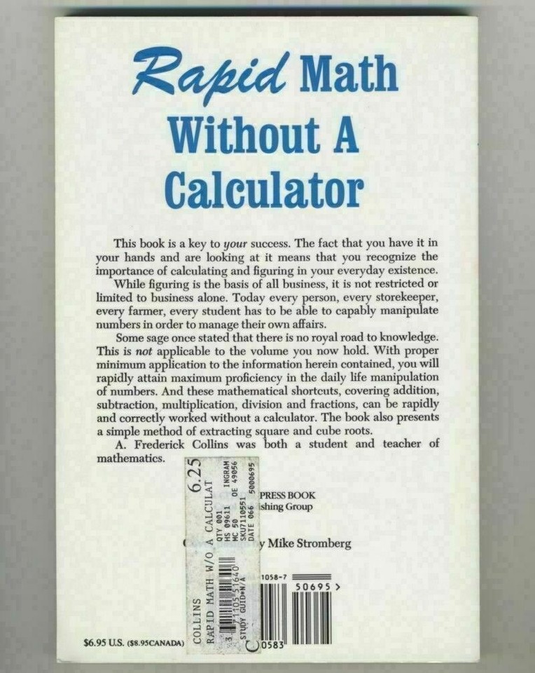 Rapid Math without a Calculator Mathematics Shortcuts Fast Quick ...