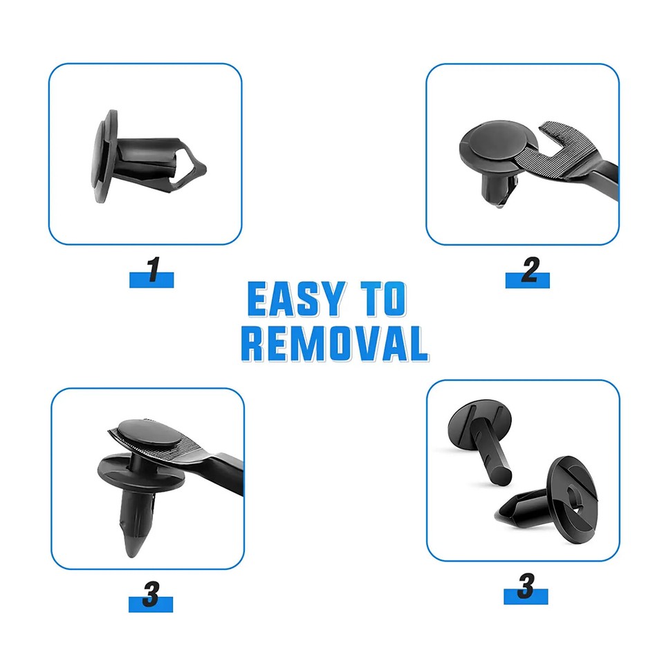 120PCS 8mm Bumper Clips Retainer Auto Car Plastic Rivets Fastener ...