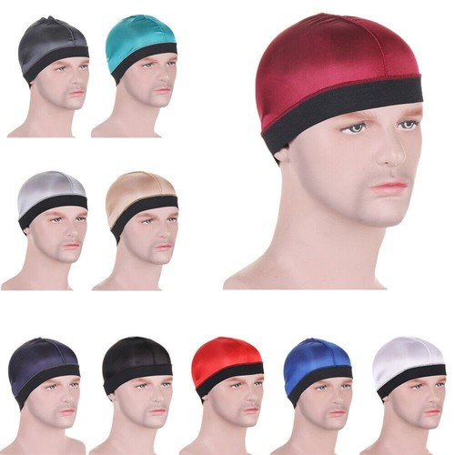 Elastic Men Durag Hats Solid Color Multicolor Durag Cap Beanie Wave ...
