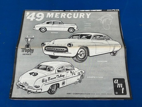 Original 1970s Vintage AMT 1949 49' Merc Model Kit Assembly Instruction ...