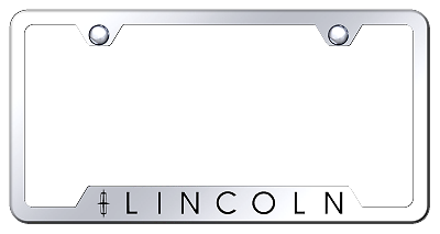 Lincoln Laser Etched Cut-Out Mirrored Chrome License Plate Frame ...