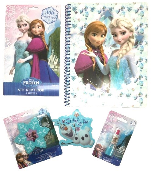 Disney Frozen Elsa Anna Olaf 5 Piece Stationery Set Notebook Sticker ...