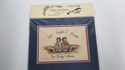 Americana Country Folk Calligraphy Art Signed Margie Jarrett 1989 ...