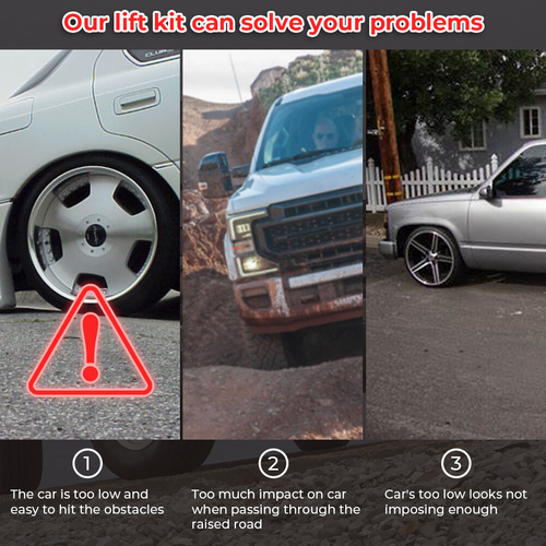 2" Rear Upper Shock Extender Kit For RWD Chevrolet A F G & X-Body 60's ...