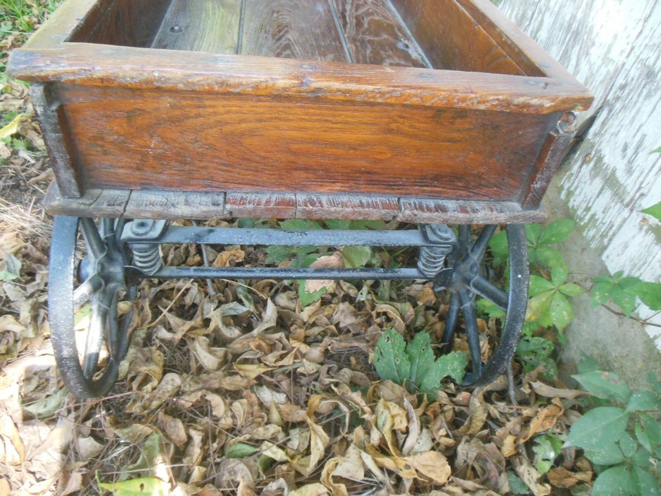 Vintage Antique Primitive Sherwood Spring Coaster Wagon Wood Missing ...