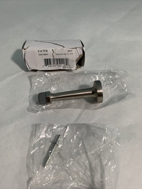 () EMTEK 3” Solid Brass Satin Nickel Door Stop 2232 Assa Abloy for sale ...