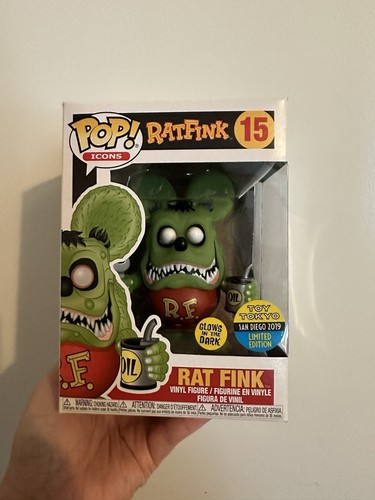 Funko Pop! SDCC 2019 Toy Tokyo Rat Fink #15 Glow in the Dark GITD! | eBay