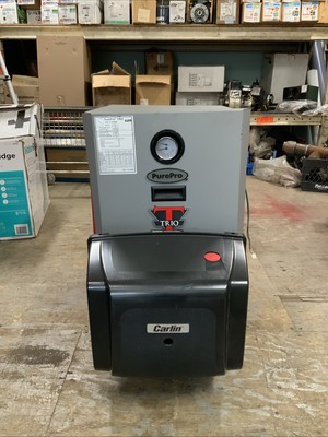 PUREPRO TRIO P4 OIL FIRED 4 SECTION 140K BTU BOILER WITH CARLIN BURNER ...