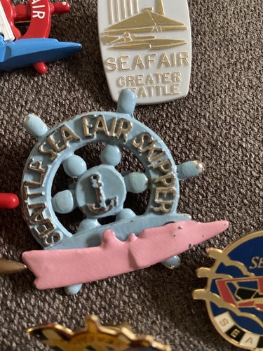 Lot of 20 Seattle Seafair Skipper Pins and Rare Bolo Clip, Hydroplane ...