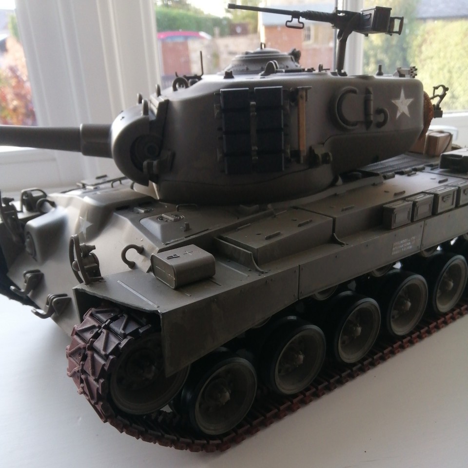 heng long 1/16 pershing m26 rc model tank custom painted | eBay UK