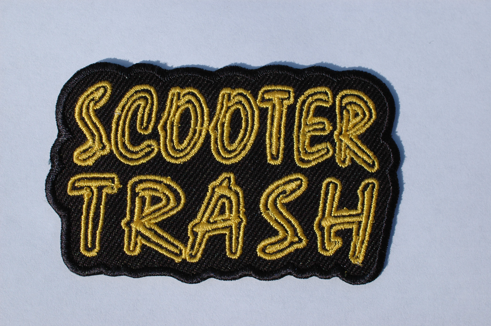 SCOOTER PATCH - SCOOTER TRASH - IRON/SEW ON - 80mm x 45mm No239 | eBay UK