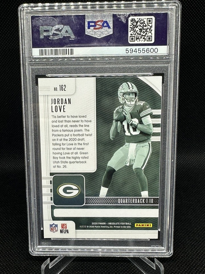 2020 Panini Absolute Jordan Love PSA 10 #162 Packers Rookie | eBay