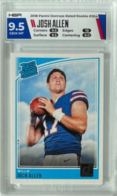 JOSH ALLEN HGA 9.5 2018 DONRUSS RATED ROOKIE NO. 304 | eBay
