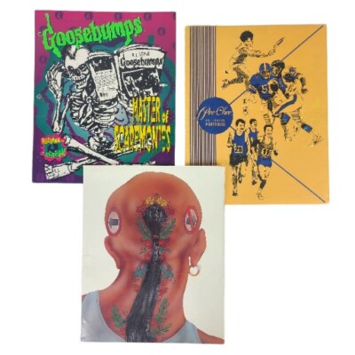 Vtg 80s 90s Portfolio 3 Ring Binder Folders Goosebumps Tattoos Pee Chee ...