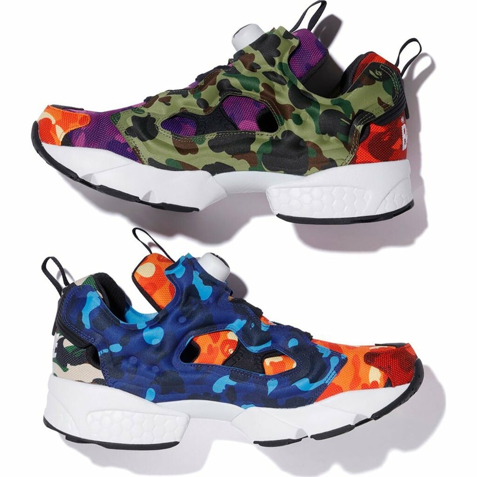 BATHING APE Bape x Reebok ABC Camo InstaPump Runners NEW W/O Box TAKING ...